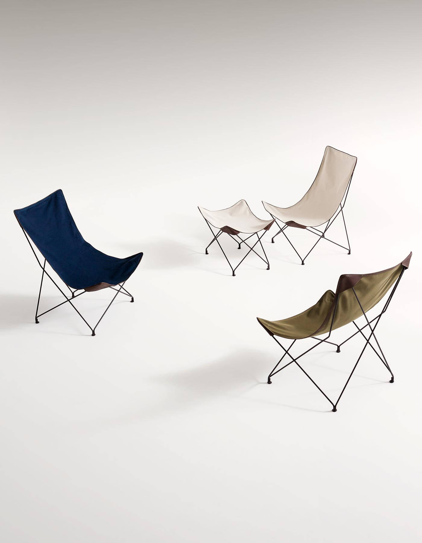 LAWRENCE | Modern Outdoor Lounge Chair and Stool | RODA