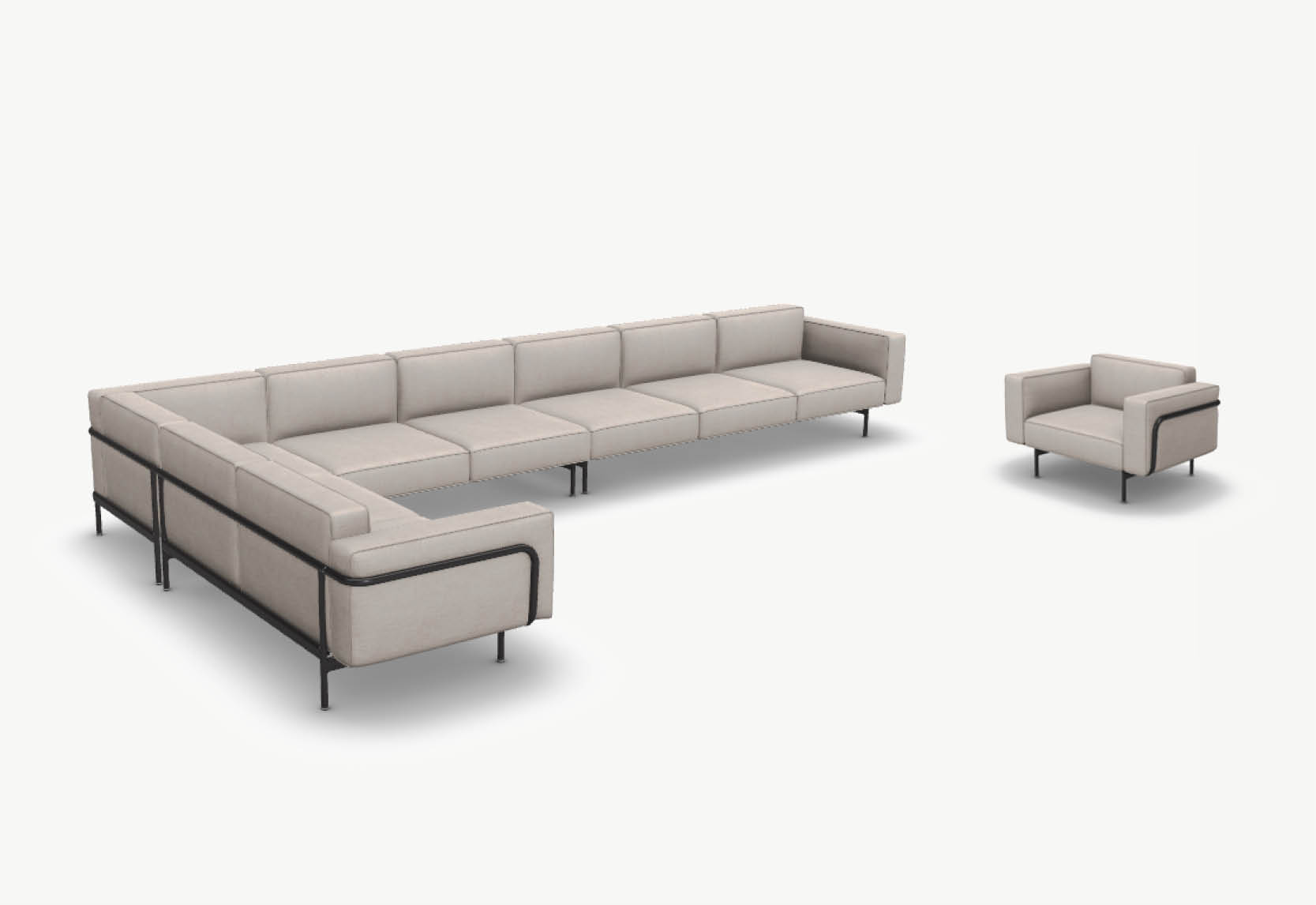 ESTENDO: Sofá Modular de Exterior en Aluminio | RODA